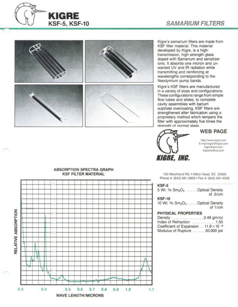 Passive Glasses Laser Cavity Materials - Ard-Optics